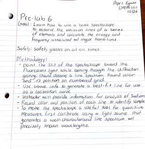 Lab Report 5 - EXAMPLE - General Chemistry Lab I CHEM 1111. Experiment ...