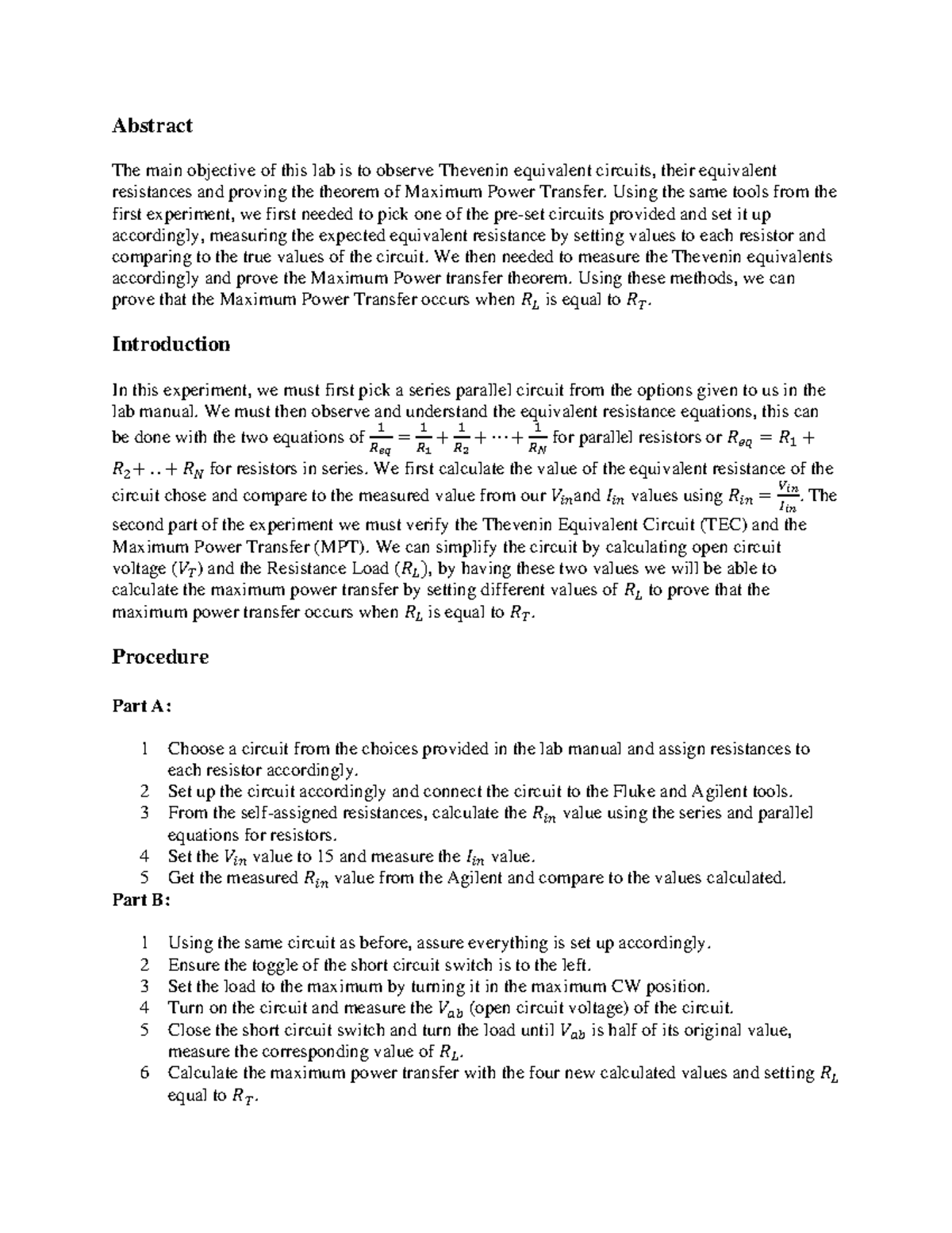 Lab2 - Lab 2 for ELEC 275, fully completed, no results - ELEC 275 ...