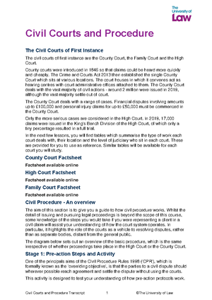 Transcript Criminal Courts & Procedure 001346 - CRIMINAL COURTS ...