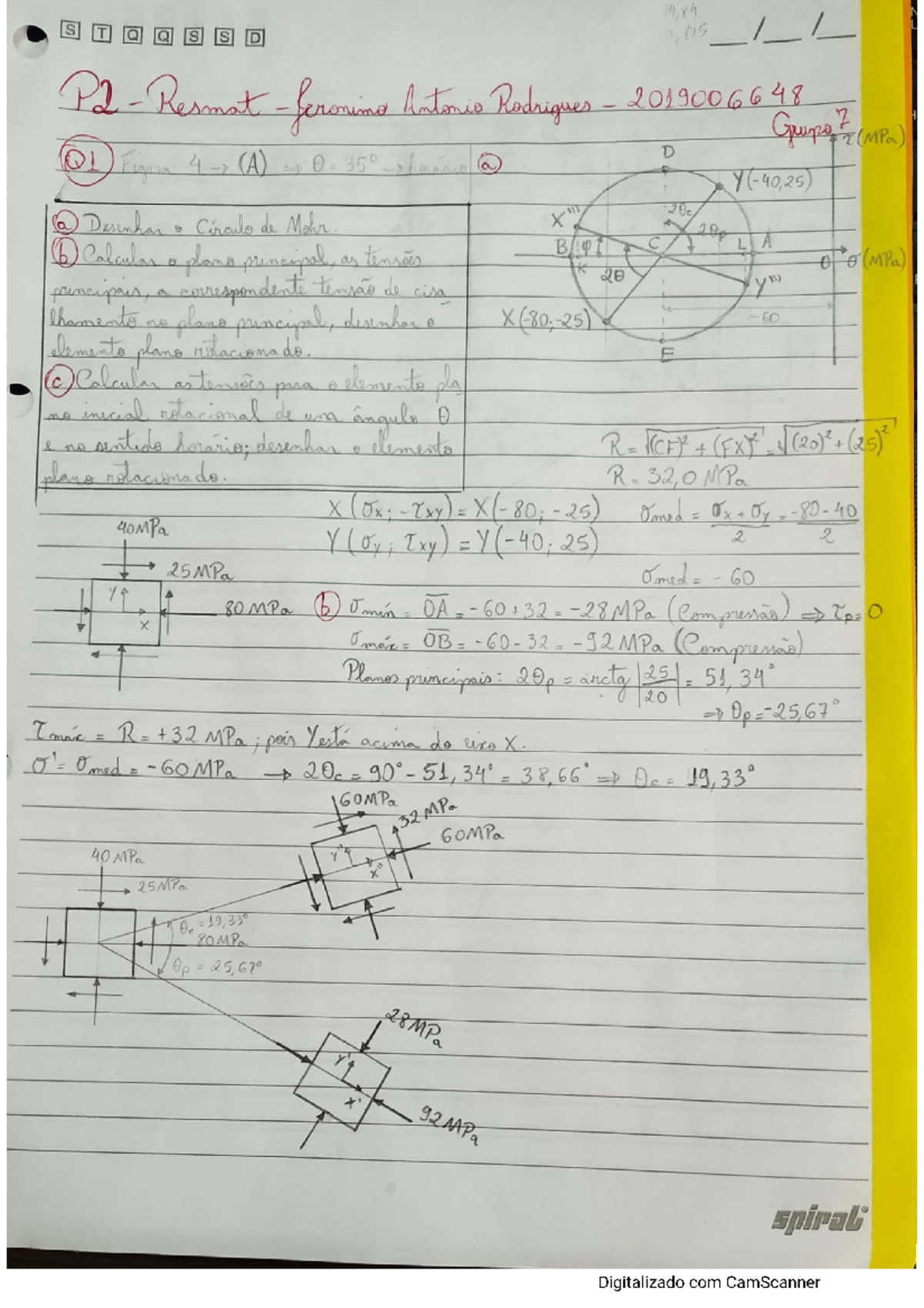 Prova resmat numero 2 - Resistência Dos Materiais - Studocu
