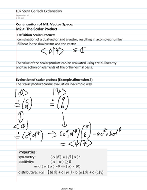 Lecture 09 - Observables and Operators - Chapter 4 Operators in Quantum ...