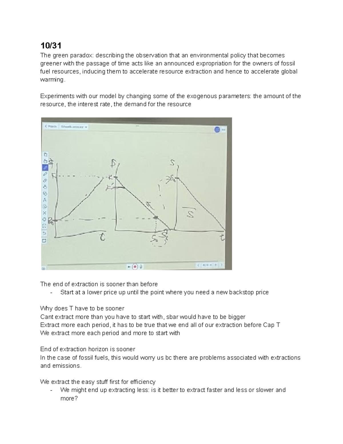 ECON 3430 notes 2 - 10/ The green paradox: describing the observation ...