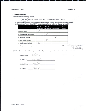 Prelab 2 - CHEM 2080 - Cornell - Studocu