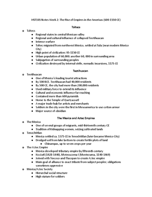 HST105 Notes Week 3 - History 105 Week 3- Chapter 16 Notes Western ...