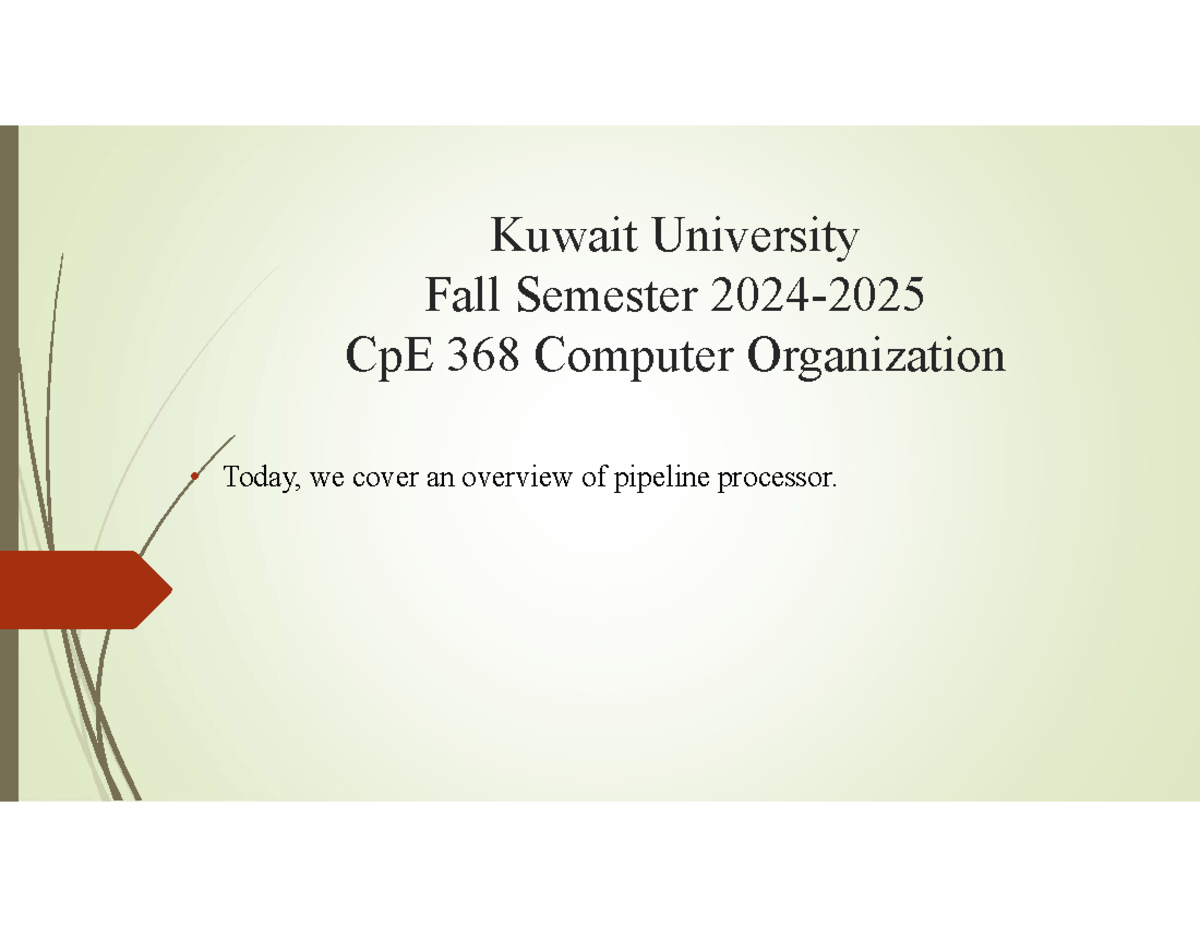Cp E368 slides ch4 section 4 - Kuwait University Fall Semester 2024 ...