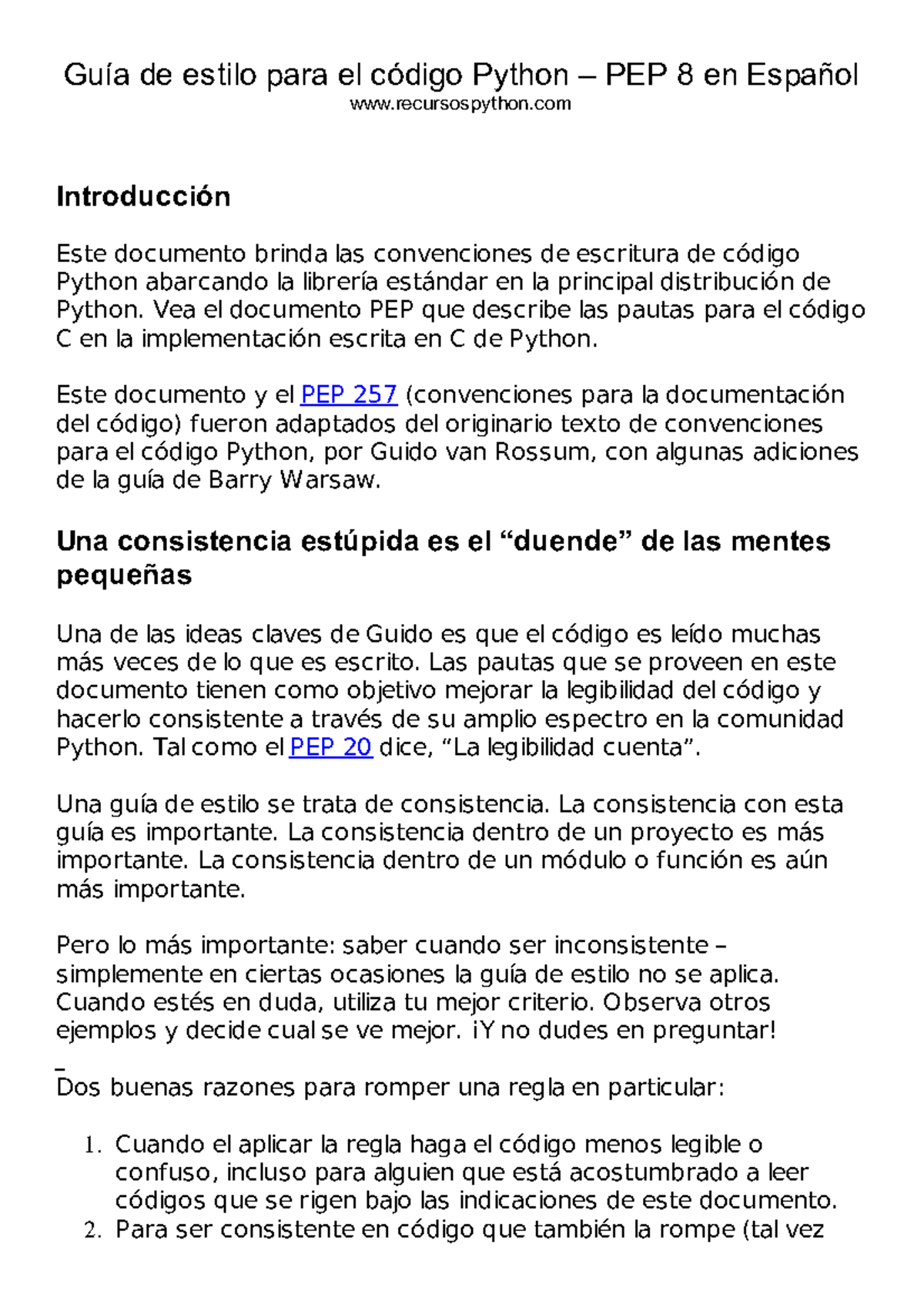1.3.Guía de estilo para el código Python - Guía de estilo para el ...