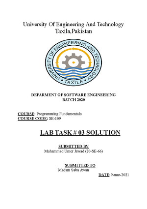 Lab-no-1 - lab no 1 - lab-no- November 18, 2023 LAB NO 1 Introduction to Python and Numpy Module ...