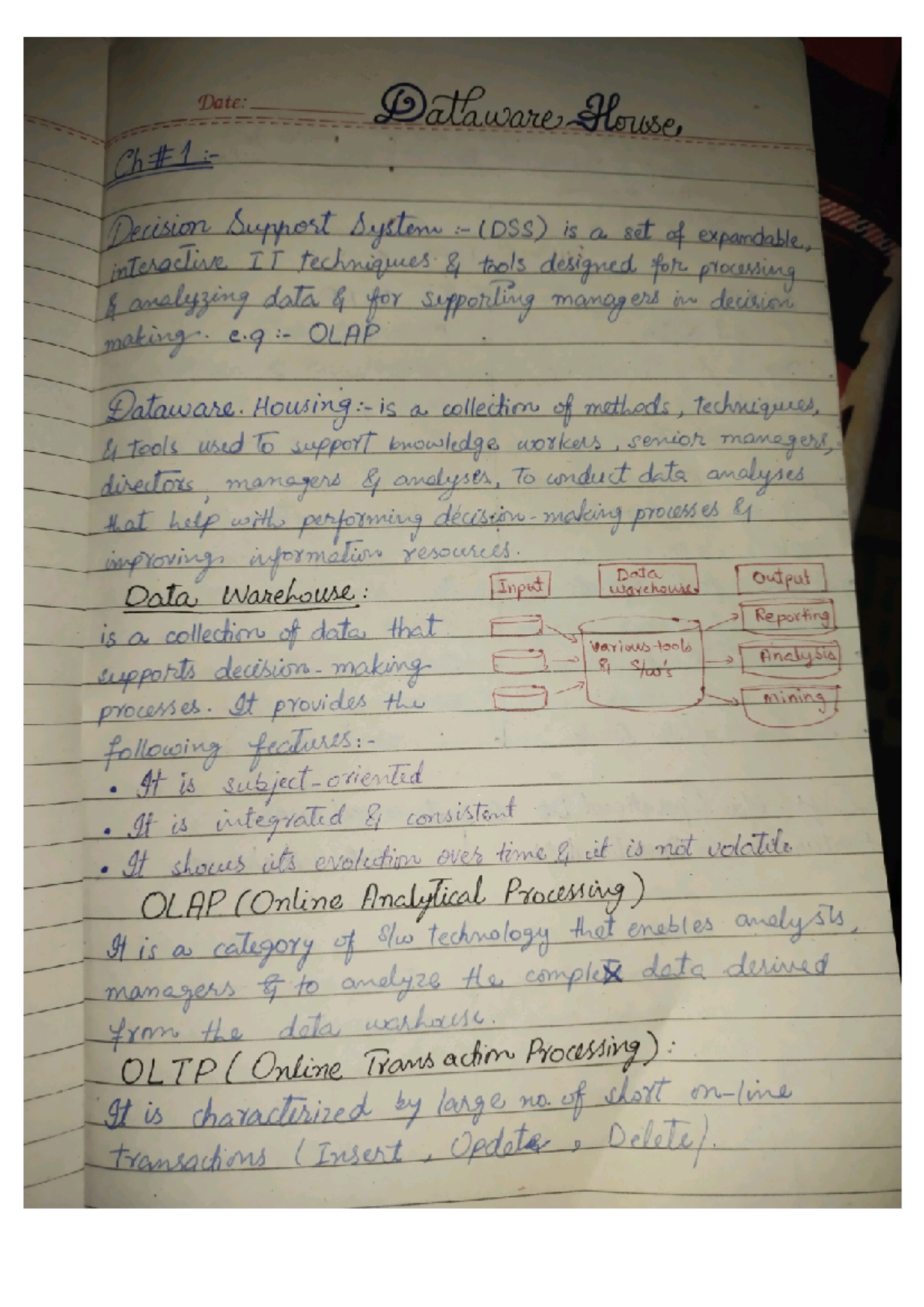 Data warehouse - this is fast to read and knowlegeable - Date: Dataware ...