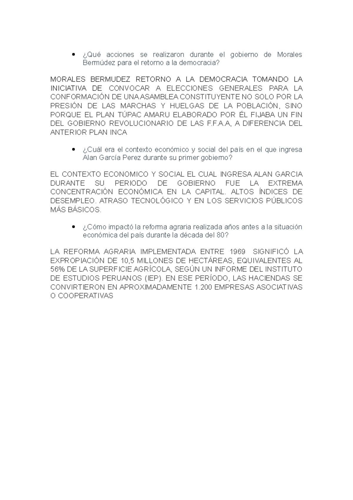 Tarea 5 ¿qué Acciones Se Realizaron Durante El Gobierno De Morales