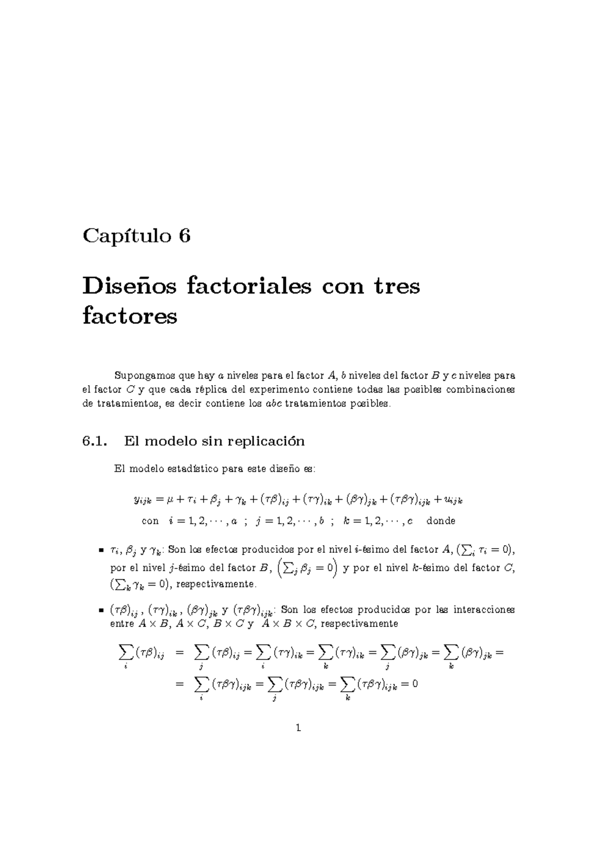 Factorial-tres-factores - Capítulo 6 Diseños factoriales con tres factores Supongamos que hay a ...