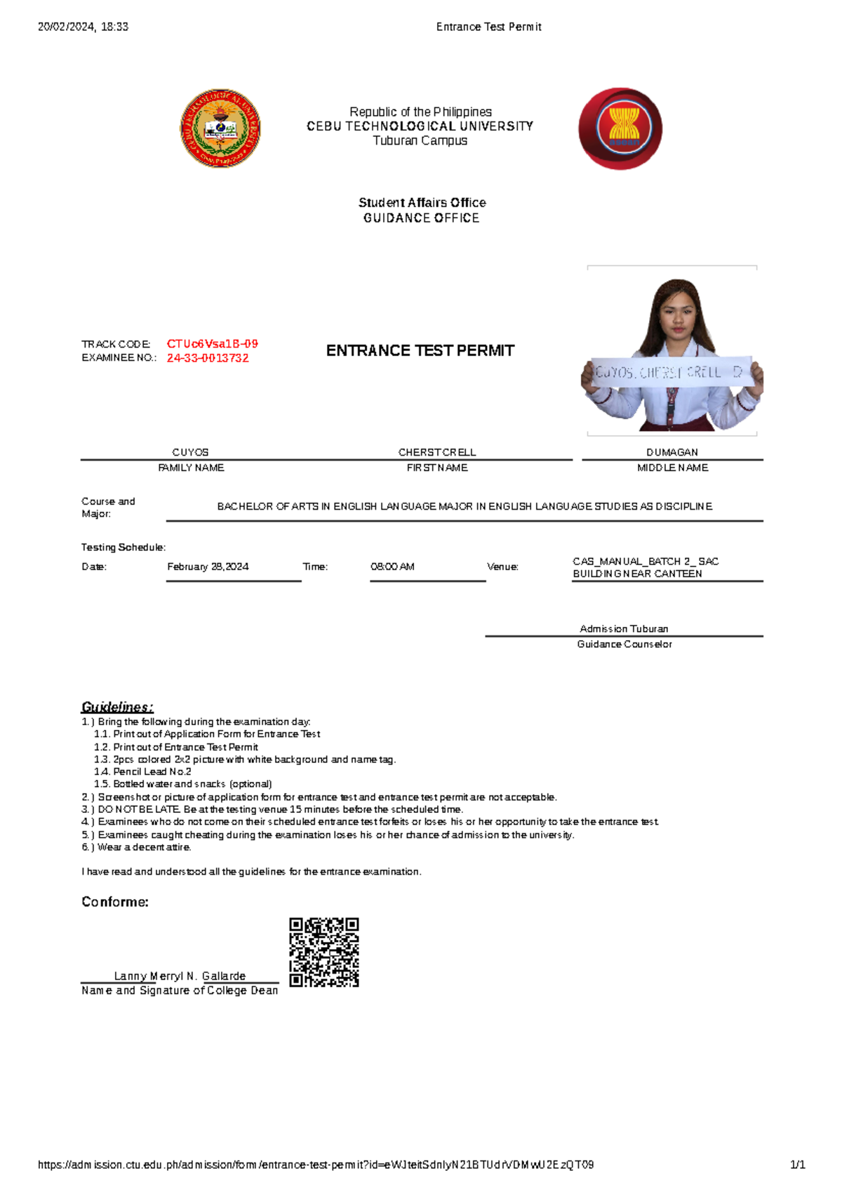 Entrance Test Permit - a notes for everyone - 20/02/2024, 18:33 ...