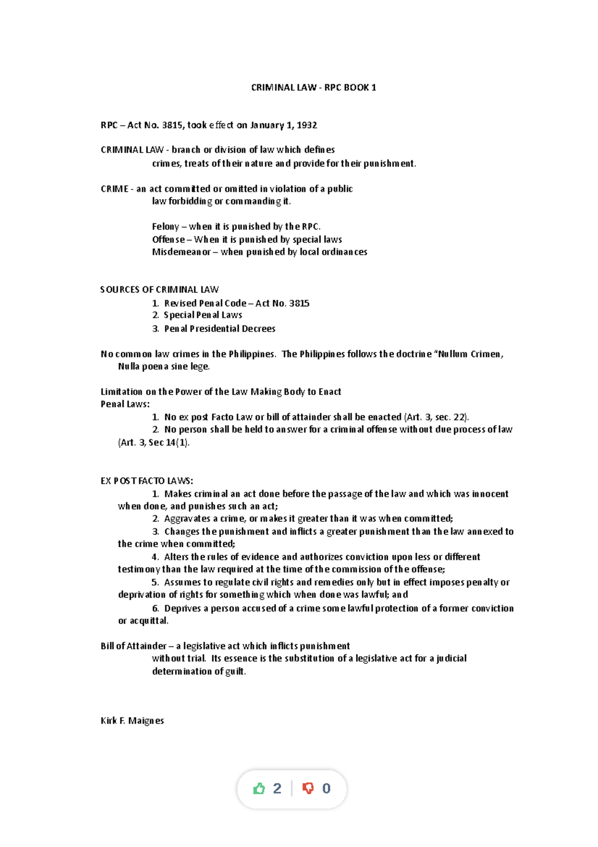 Criminal-law-book-1-reviewer-for-exam compress - CRIMINAL LAW - RPC ...