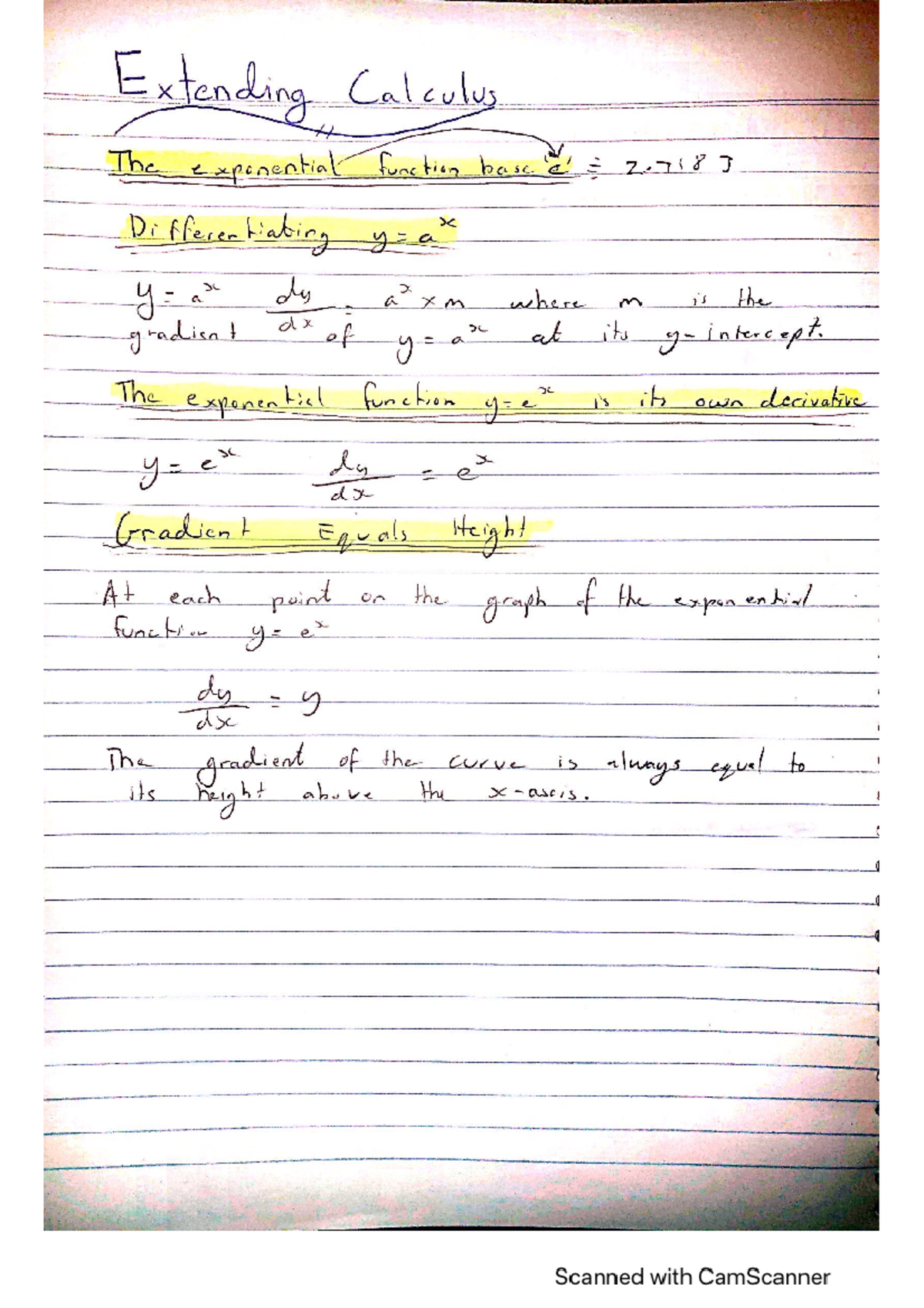 Extending Calculus Notes - Studocu