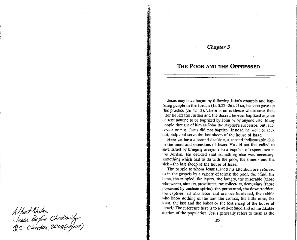 Nolan - The Poor and Oppressed - Faith, Spirituality, and the Church ...