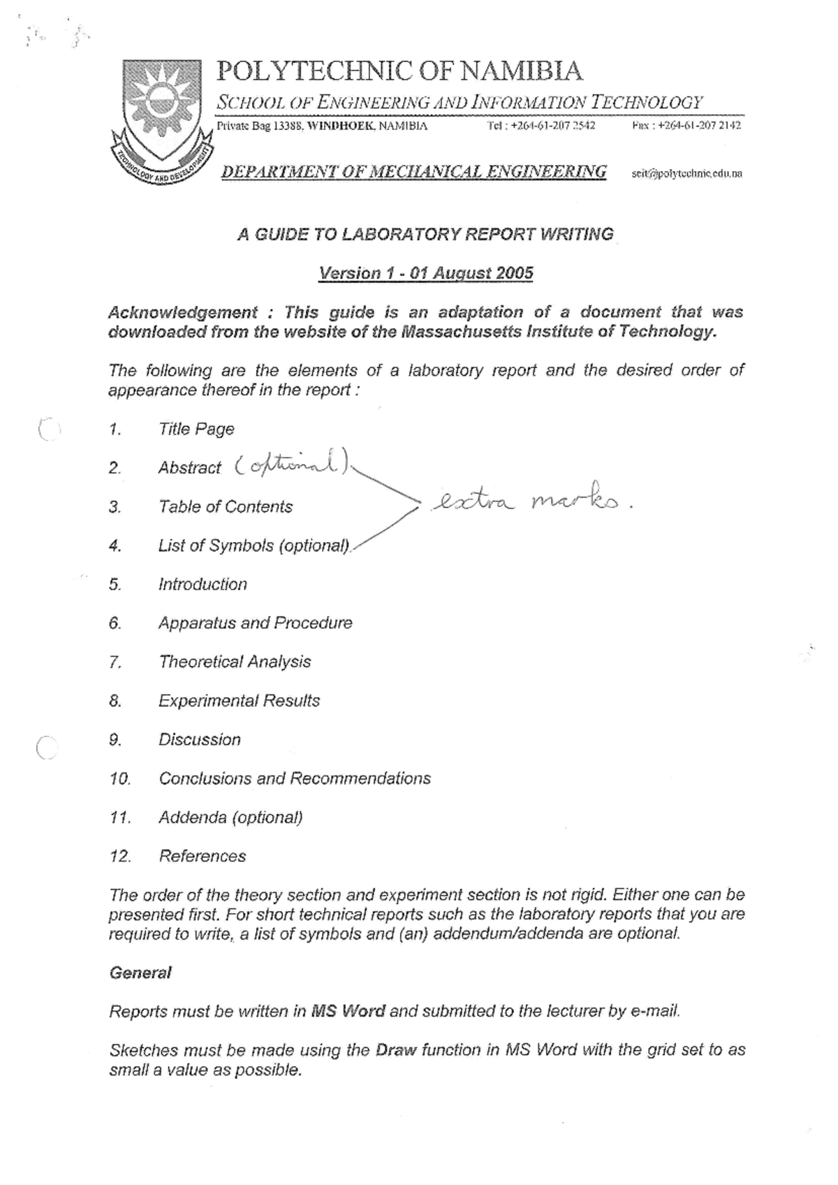 Lab Report Format - Mechanics of materials - Studocu
