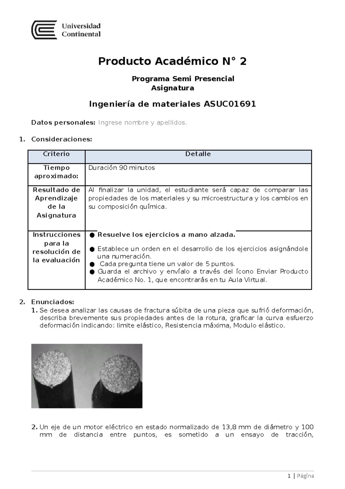 PA2 Tarea 2022-20 (B) - parcial 1 - Producto Académico N° 2 Programa ...