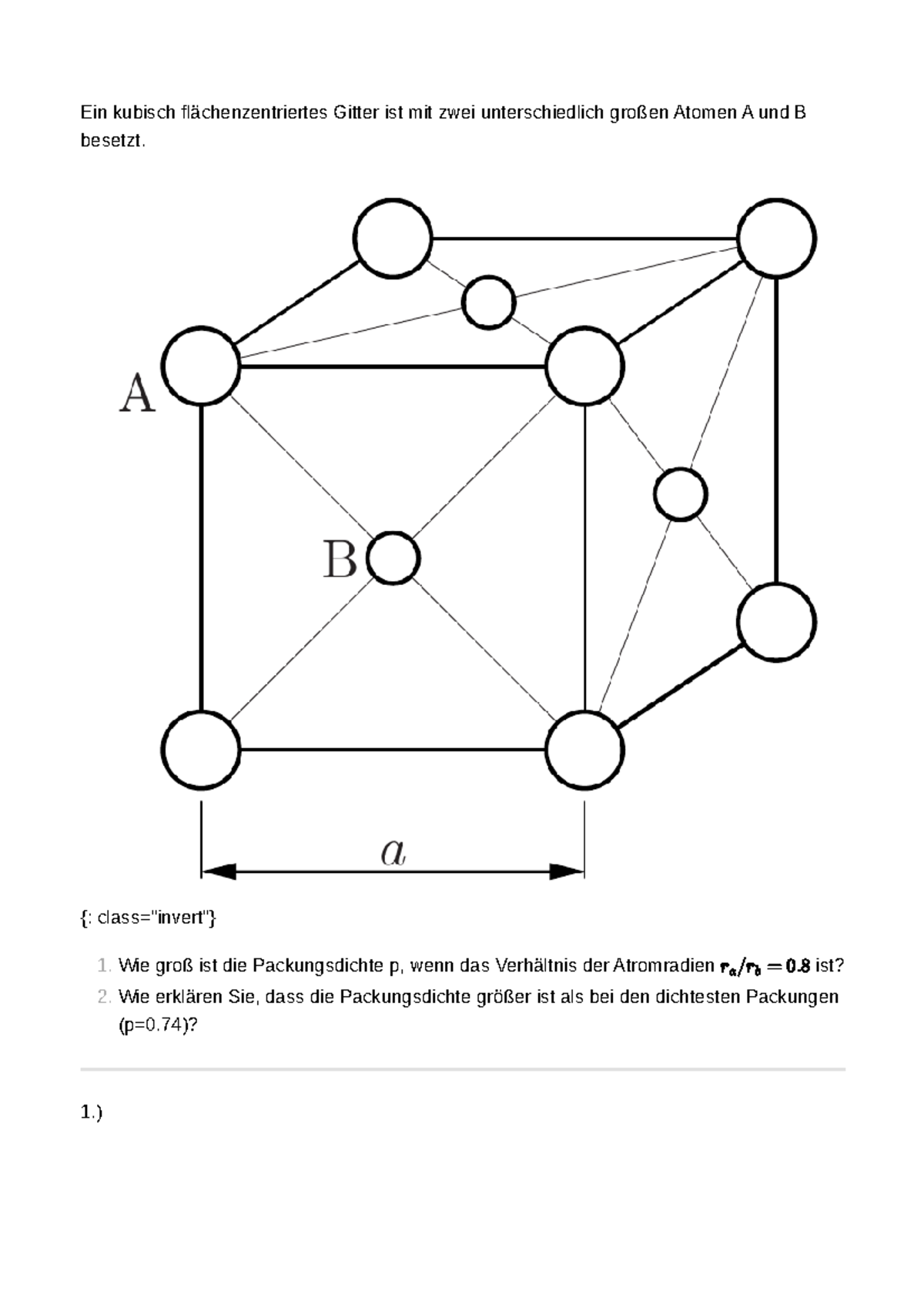 05.01 Kubisch flächenzentriertes Gitter (fcc) - Ein kubisch ...