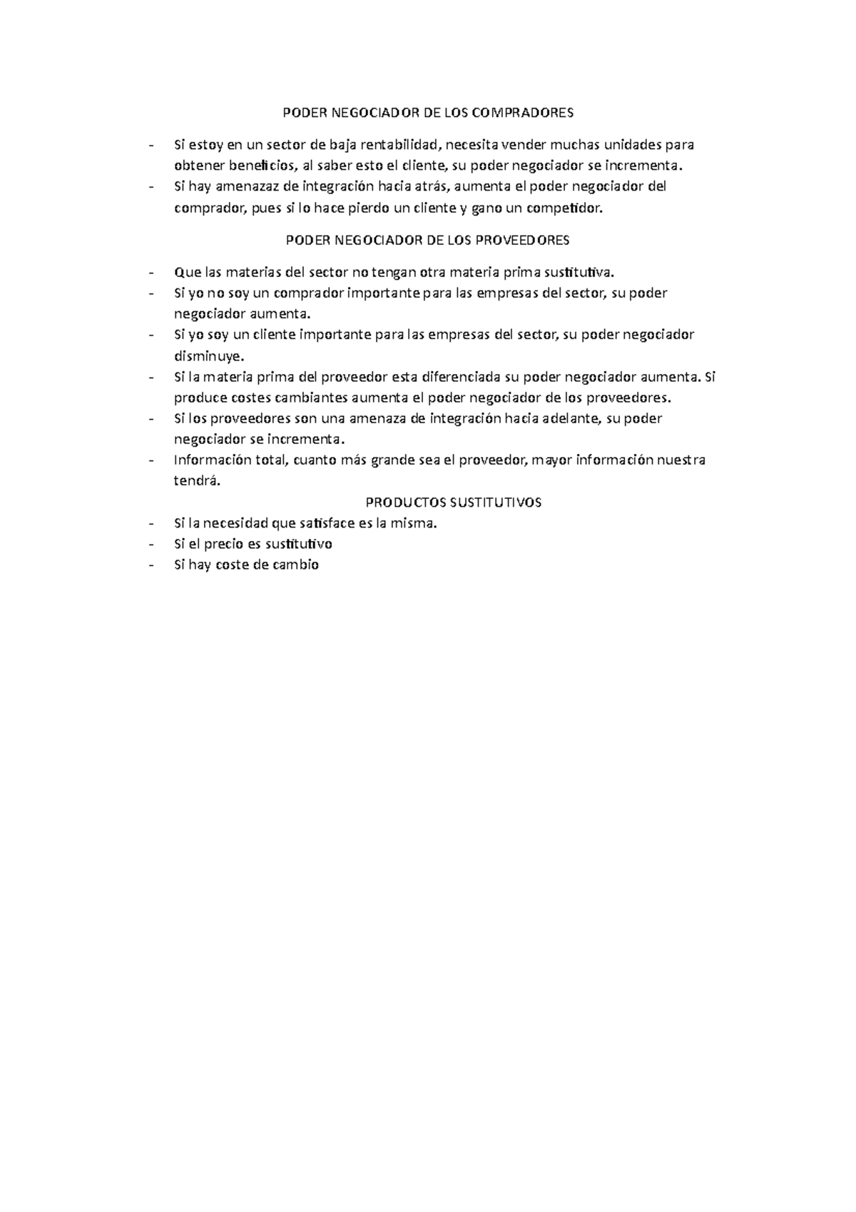 Dirección Estratégica TEMA 4 - PODER NEGOCIADOR DE LOS COMPRADORES Si ...