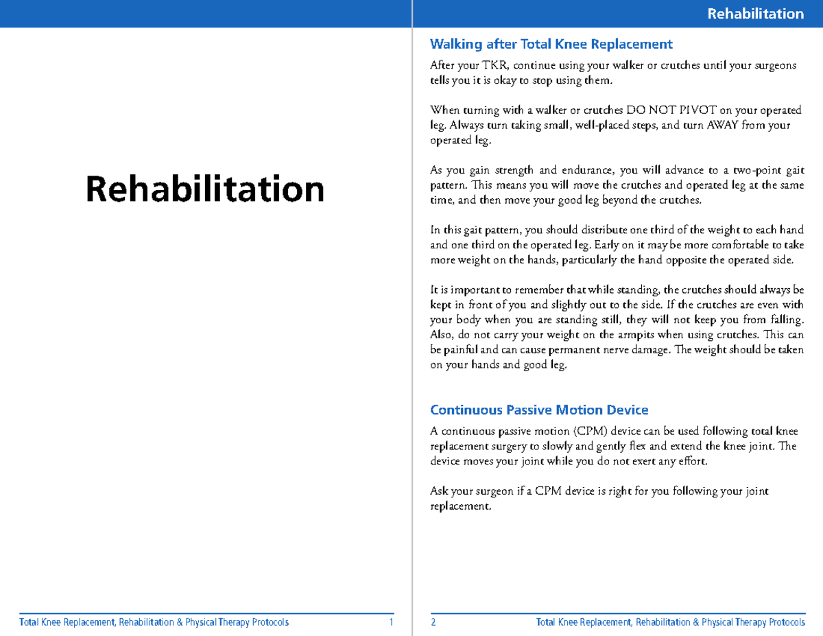 Pt-ed-kneerehab - orthology 13 - Rehabilitation Rehabilitation Walking ...
