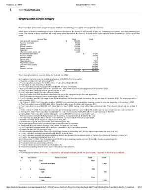 Accounting Notes - Accounting Notes Chapter 1: Four Basic Financial ...