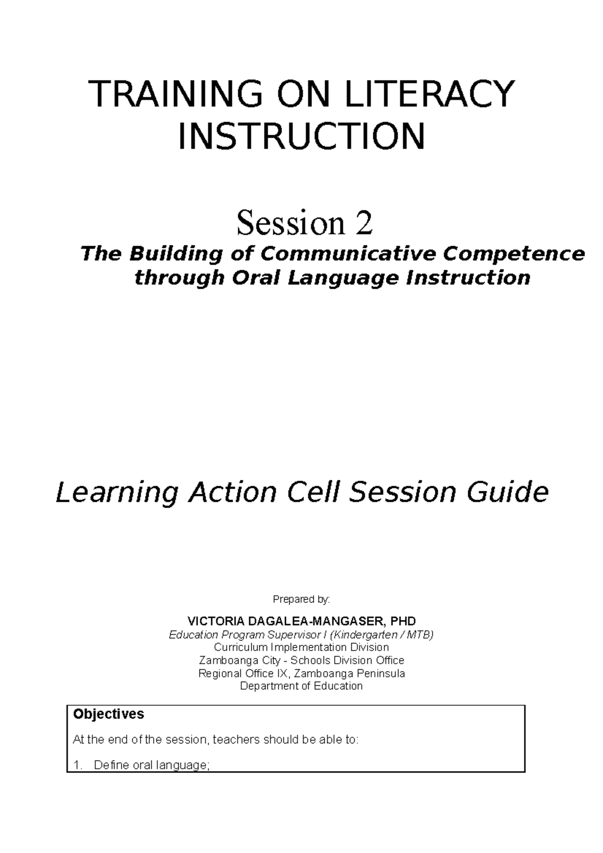 LAC Session Guide (Face-to-Face) - Building Communicative Competence ...