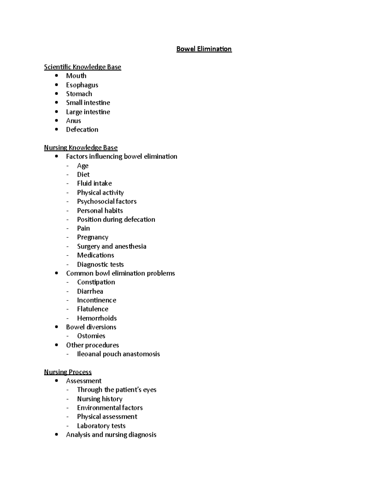 Bowel Elimination - Bowel Elimination Scientific Knowledge Base Mouth ...