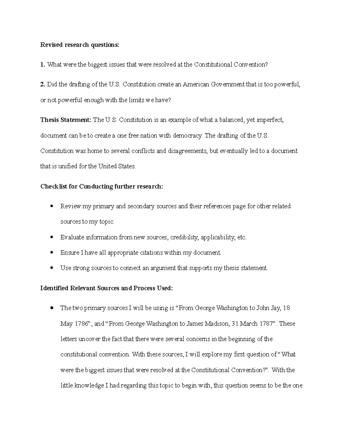 5-1 Discussion Research Plan - Revised research questions: 1. What were ...