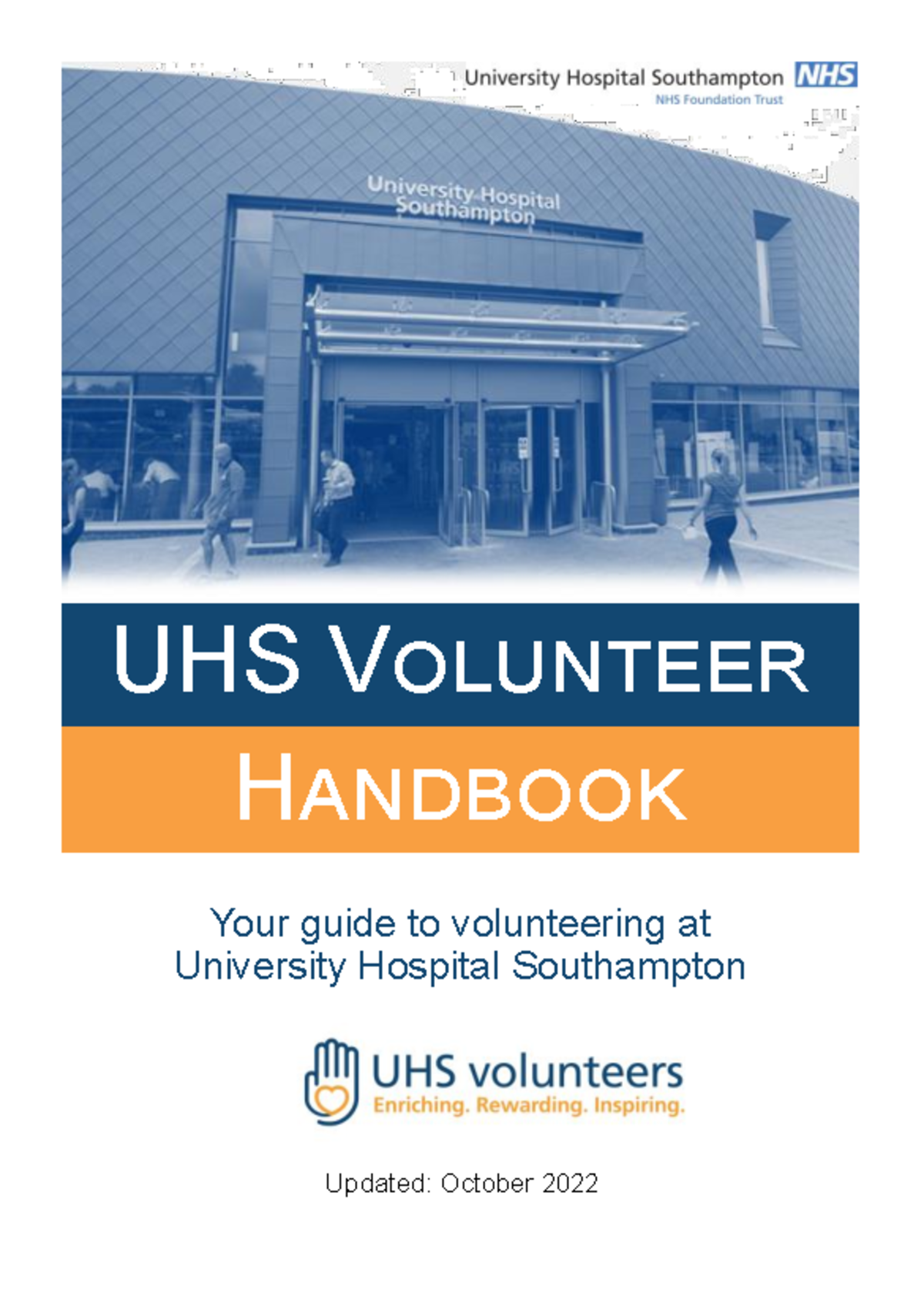 Welcome pack Final - UHS Volunteer Handbook Your guide to volunteering ...