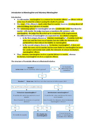 [Template] Homicide - Different forms of homicide (murder, involuntary ...