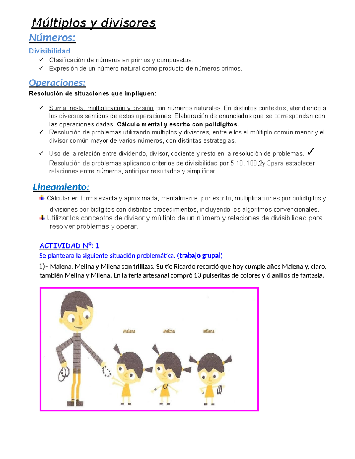 Múltiplos Y Divisores- Secuencia - Múltiplos y divisores Números: Divisibilidad Clasificación de ...
