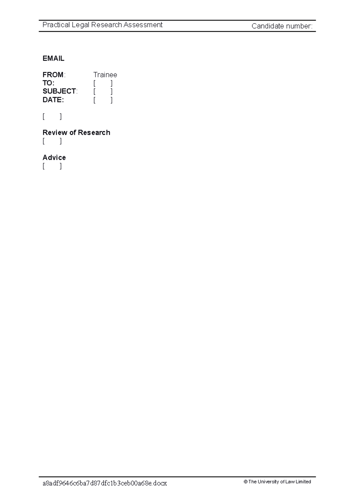 Practical Legal Research-Template - Practical Legal Research Assessment ...