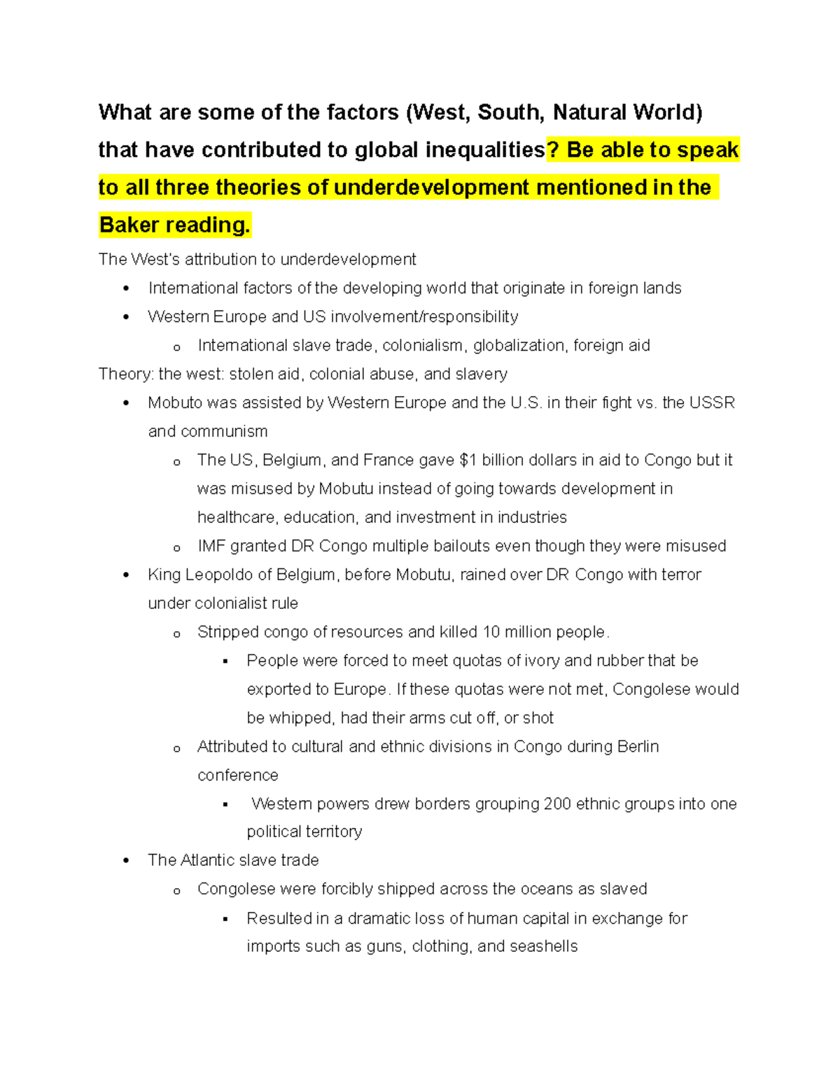 Global inequalities essay - What are some of the factors (West, South ...