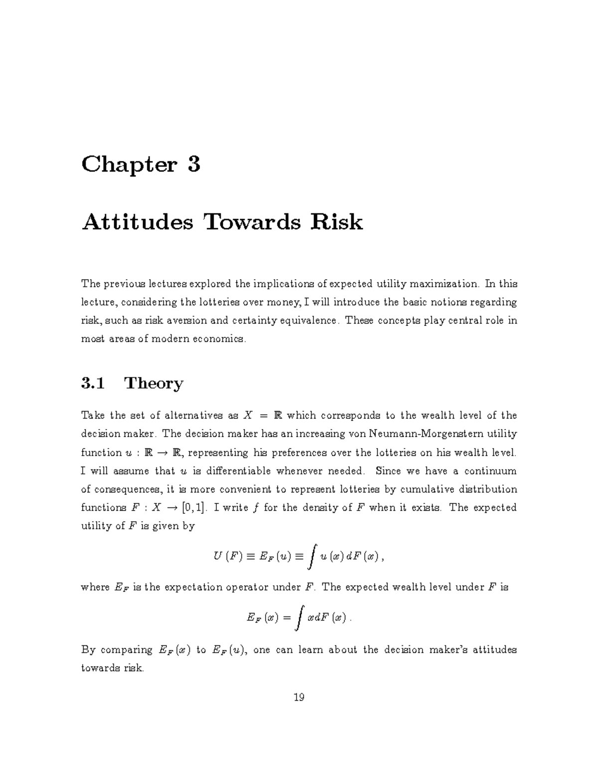 Topic 3 Micro 3 - refer during exams - Chapter 3 Attitudes Towards Risk ...