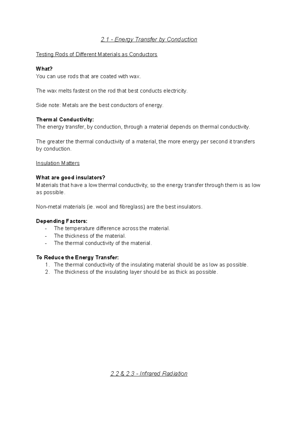 Energy Transfer by Heating - Physics Unit 2 - 2 - Energy Transfer by ...