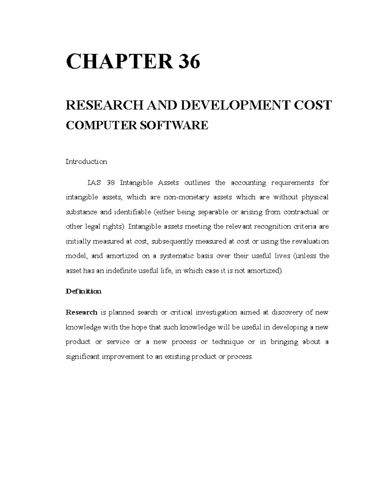 Chapter 36-Research and Development Cost - CHAPTER 36 RESEARCH AND ...