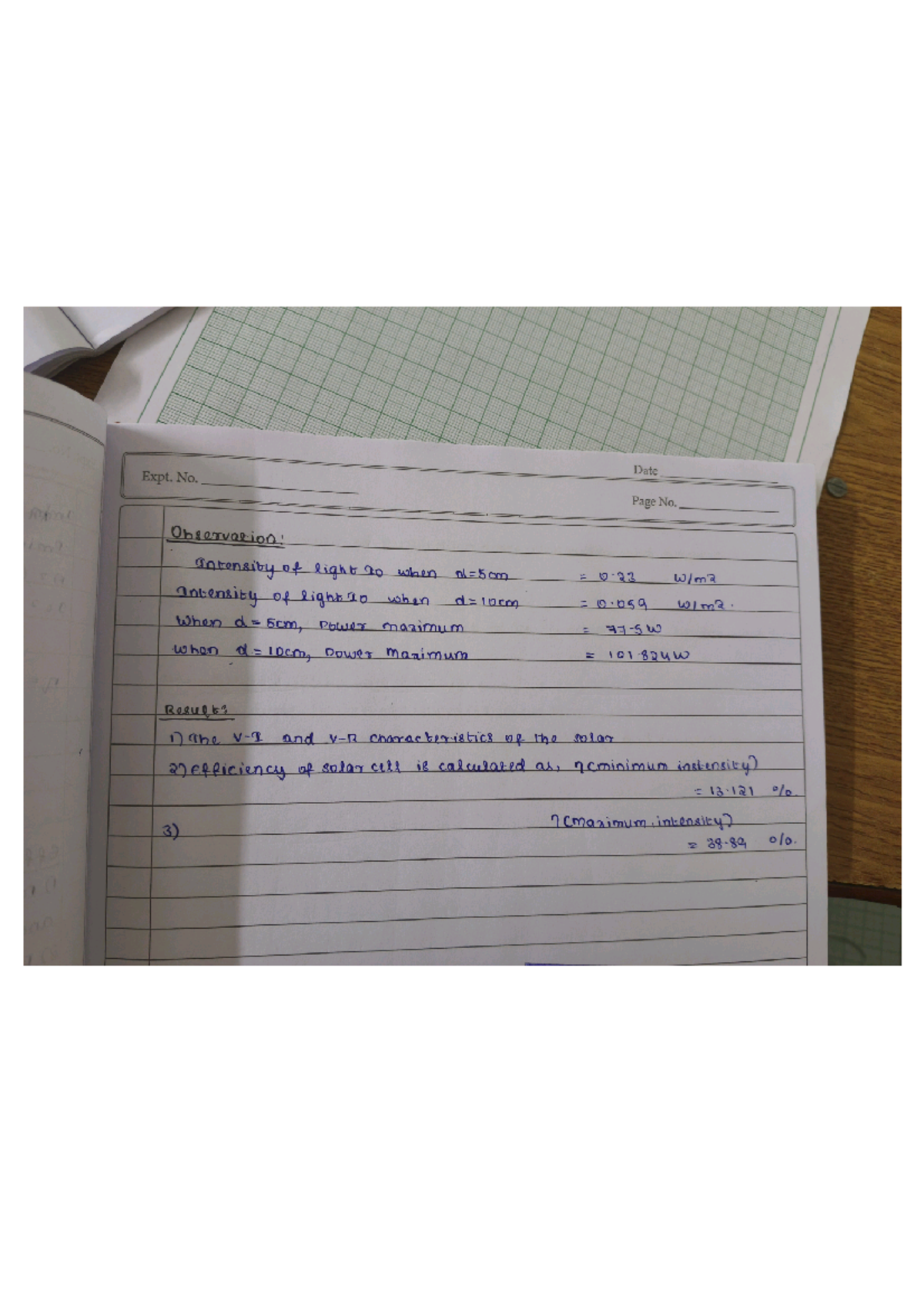Exp-5 - Exp.5 - Date Expt. No. Page No. Observations Intensity of light ...