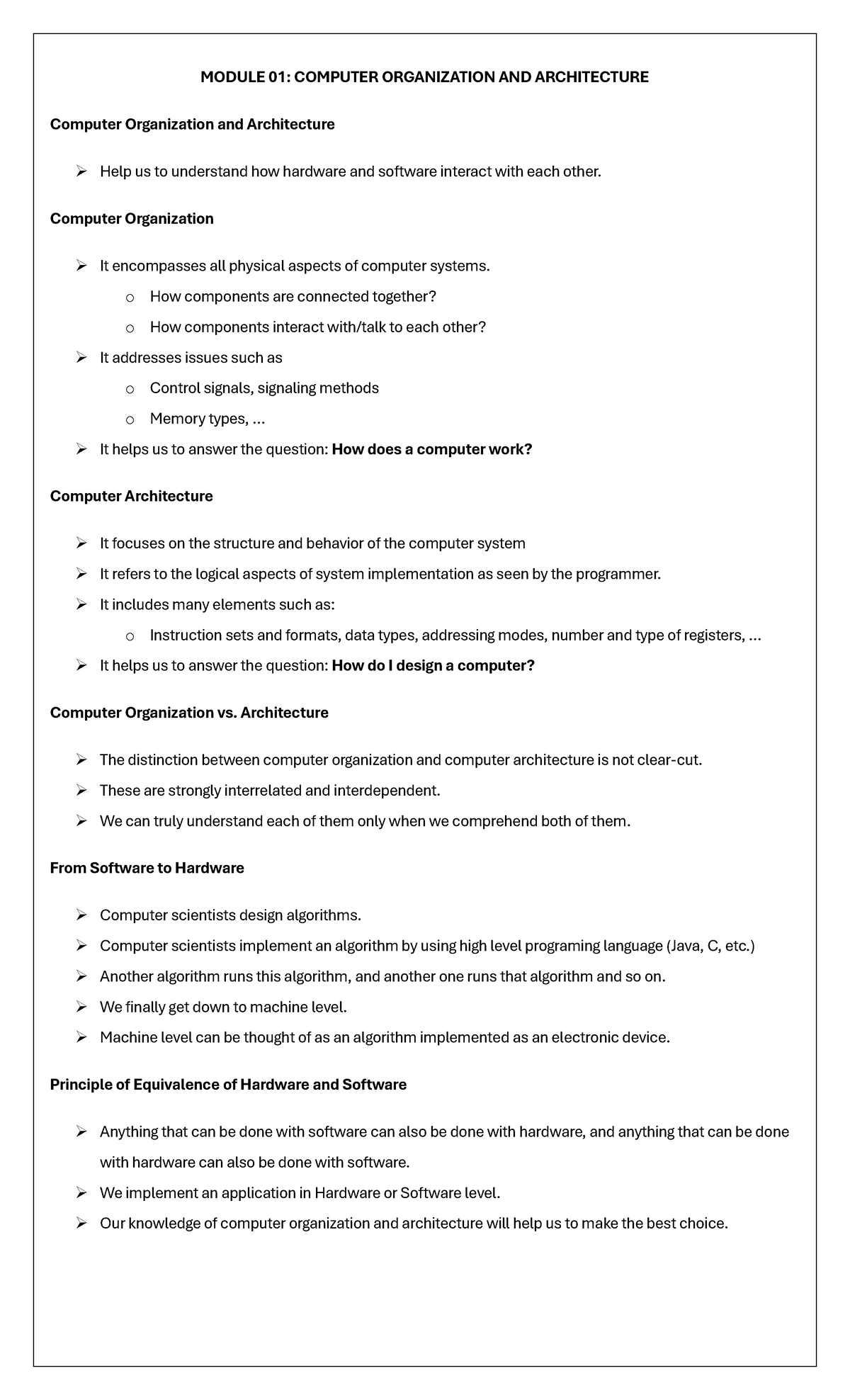 Architecture Module 1 2 And 3 Reviewer Module 01 Computer Organization And Architecture
