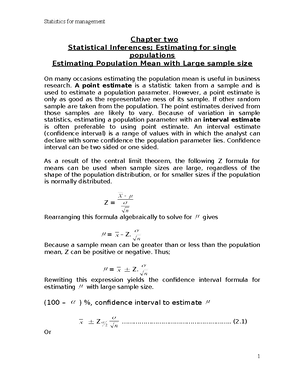 Statistics For Management II - CHAPTER ONE SAMPLING AND SAMPLING ...