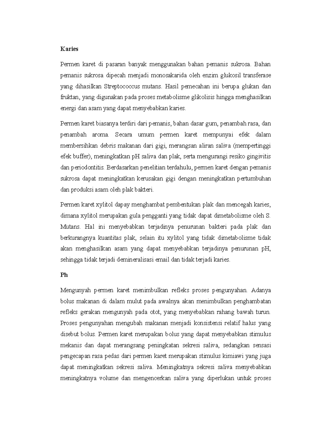 Kandungan permen karet - Karies Permen karet di pasaran banyak ...