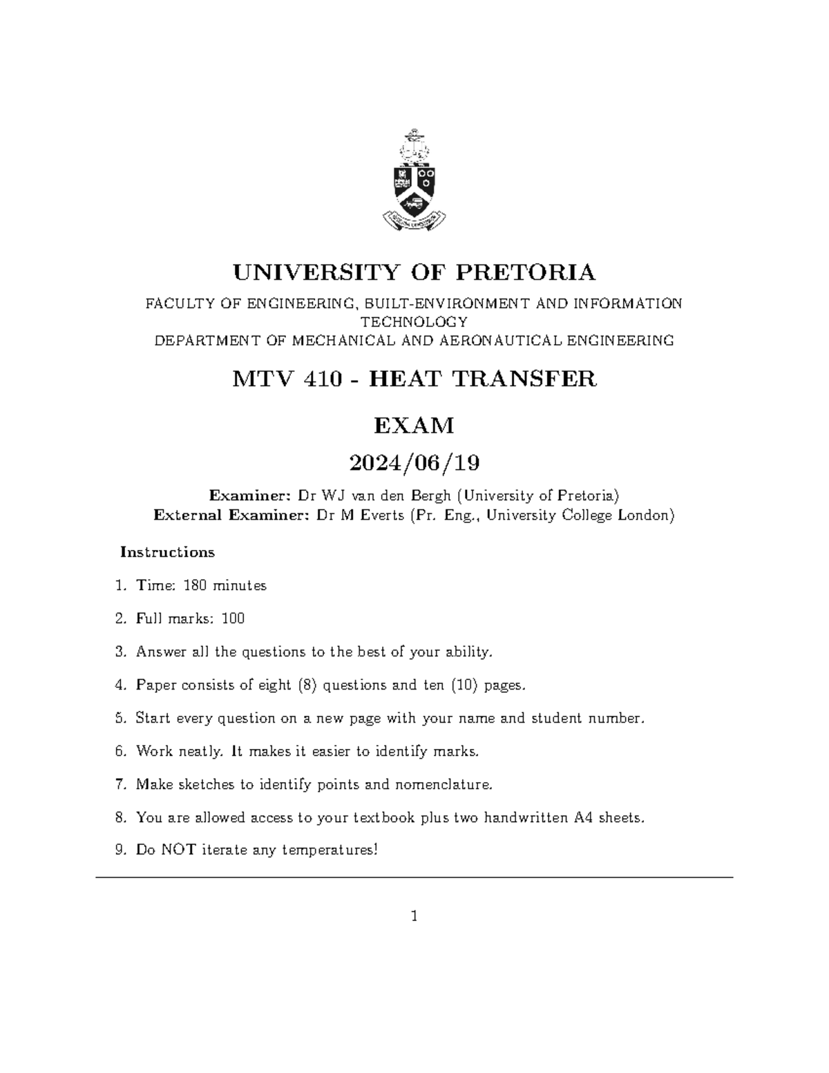 MTV410 - Exam (2024) - exam - UNIVERSITY OF PRETORIA FACULTY OF ...