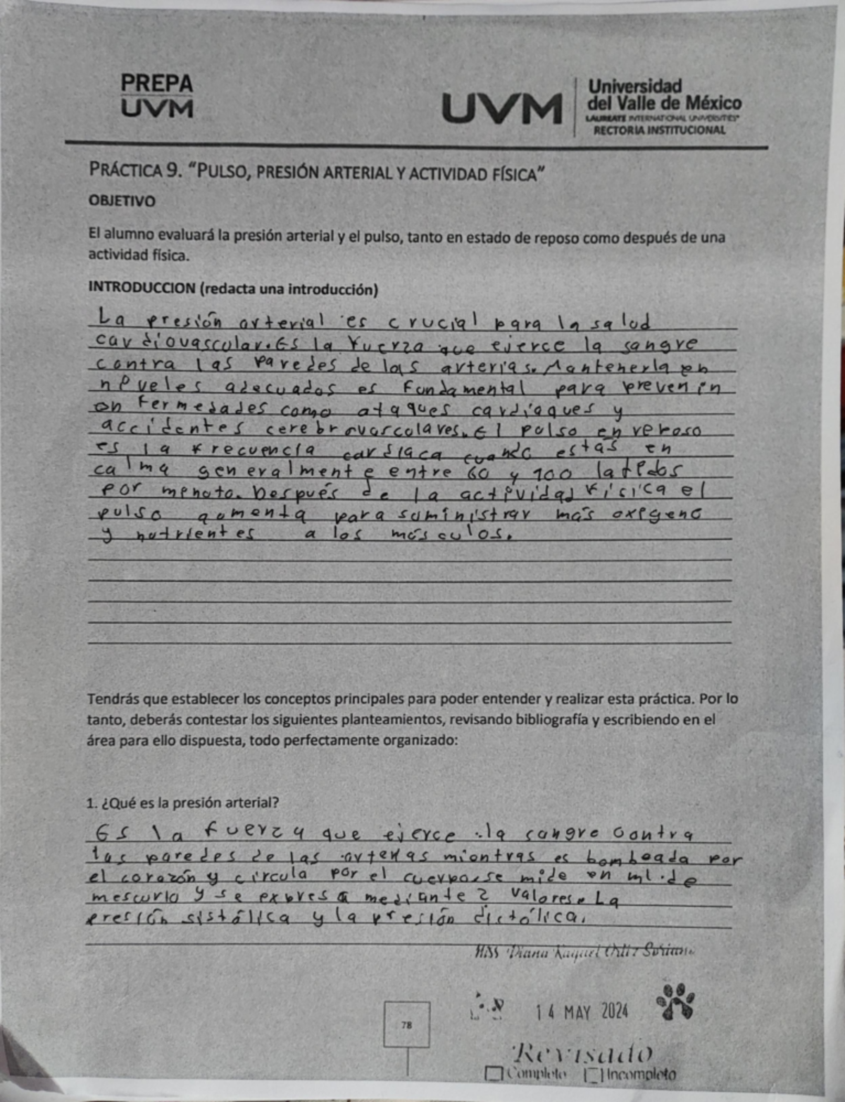 Práctica 9 - Iqodnns - PREPA UVM UVM Universidad del Valle de México AUREAT GANAL UNNOsmes ...