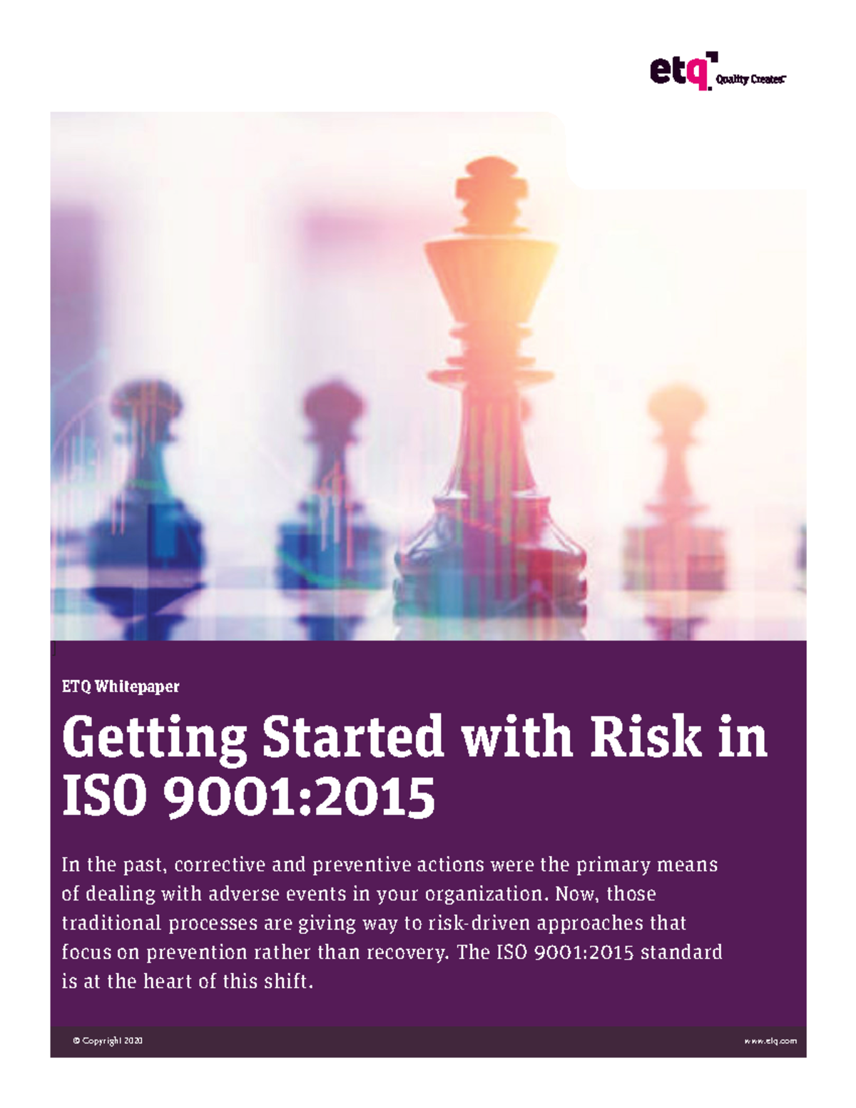 Getting Started with Risk in ISO 9001-2015 - ] © Copyright 2020 etq Getting Started with Risk in ...