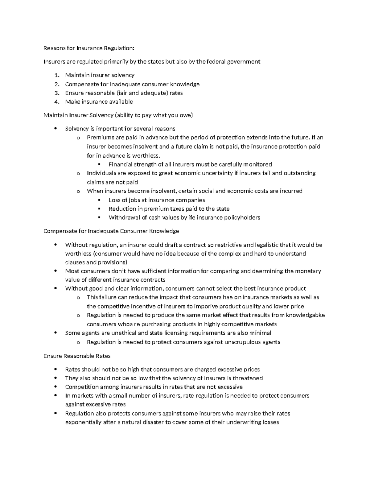 Chapter 8 Notes - Summary Principles of Risk Management and Insurance ...