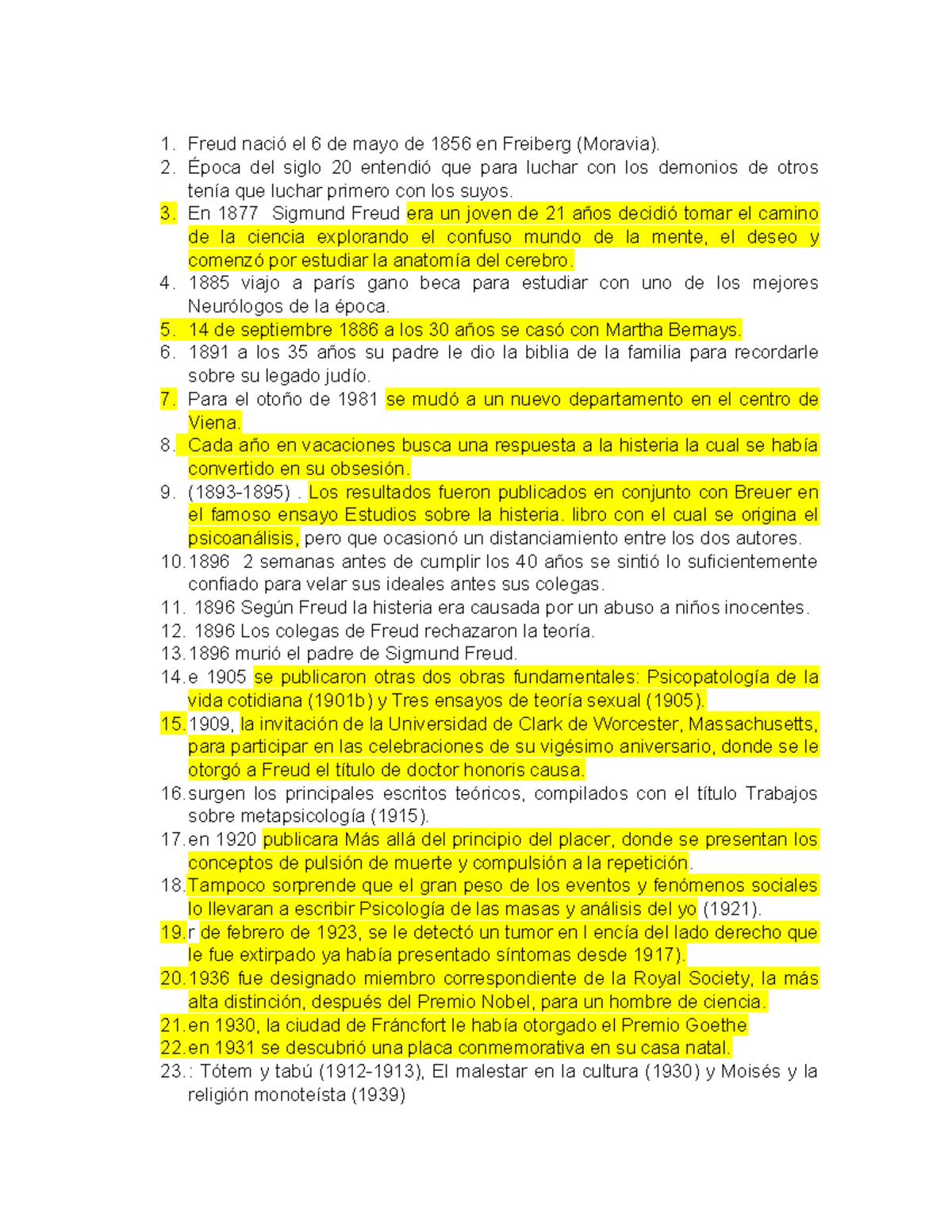 Sigmun Freud Linea DE Tiempo - Freud nació el 6 de mayo de 1856 en ...
