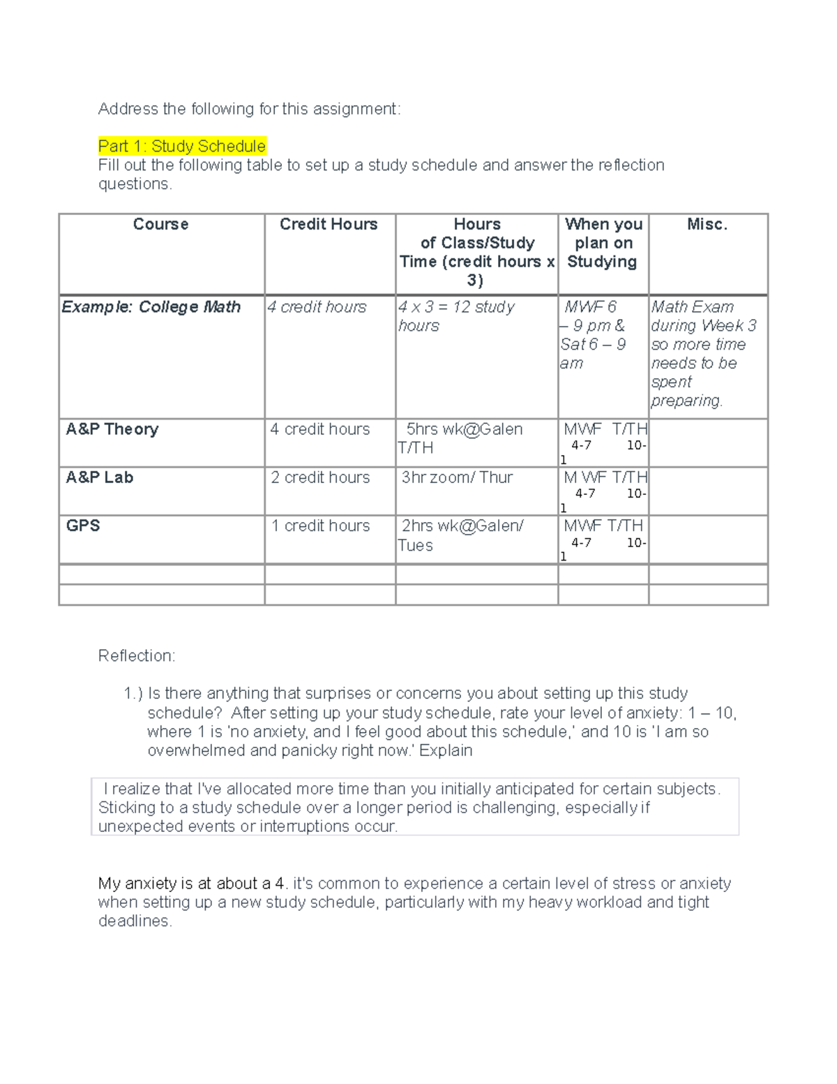 GPS WEEK 2 - notes - Address the following for this assignment: Part 1 ...