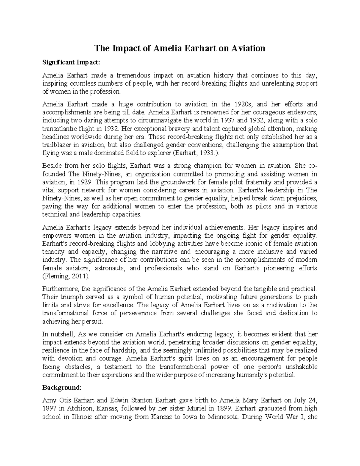 Amelia Earhart had a huge impact on aviation during the 1920s - The ...