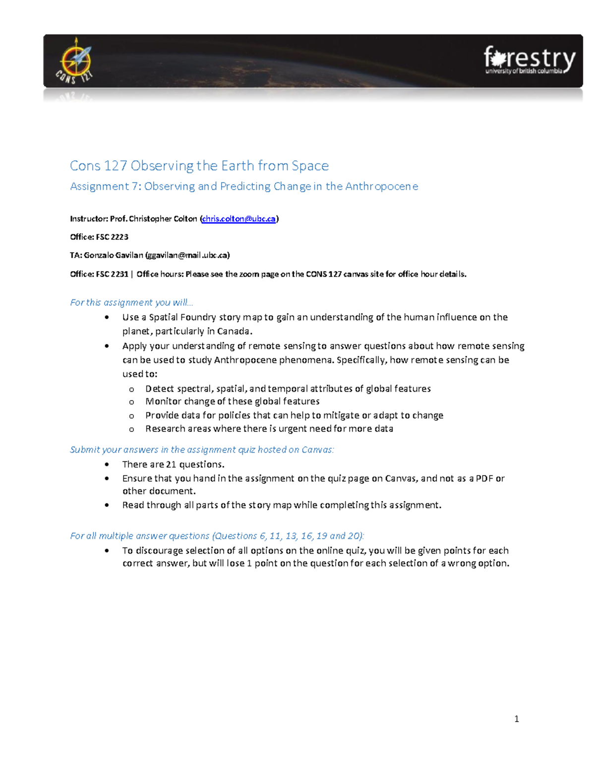CONS127 Assignment 7 - Cons 127 Observing the Earth from Space ...