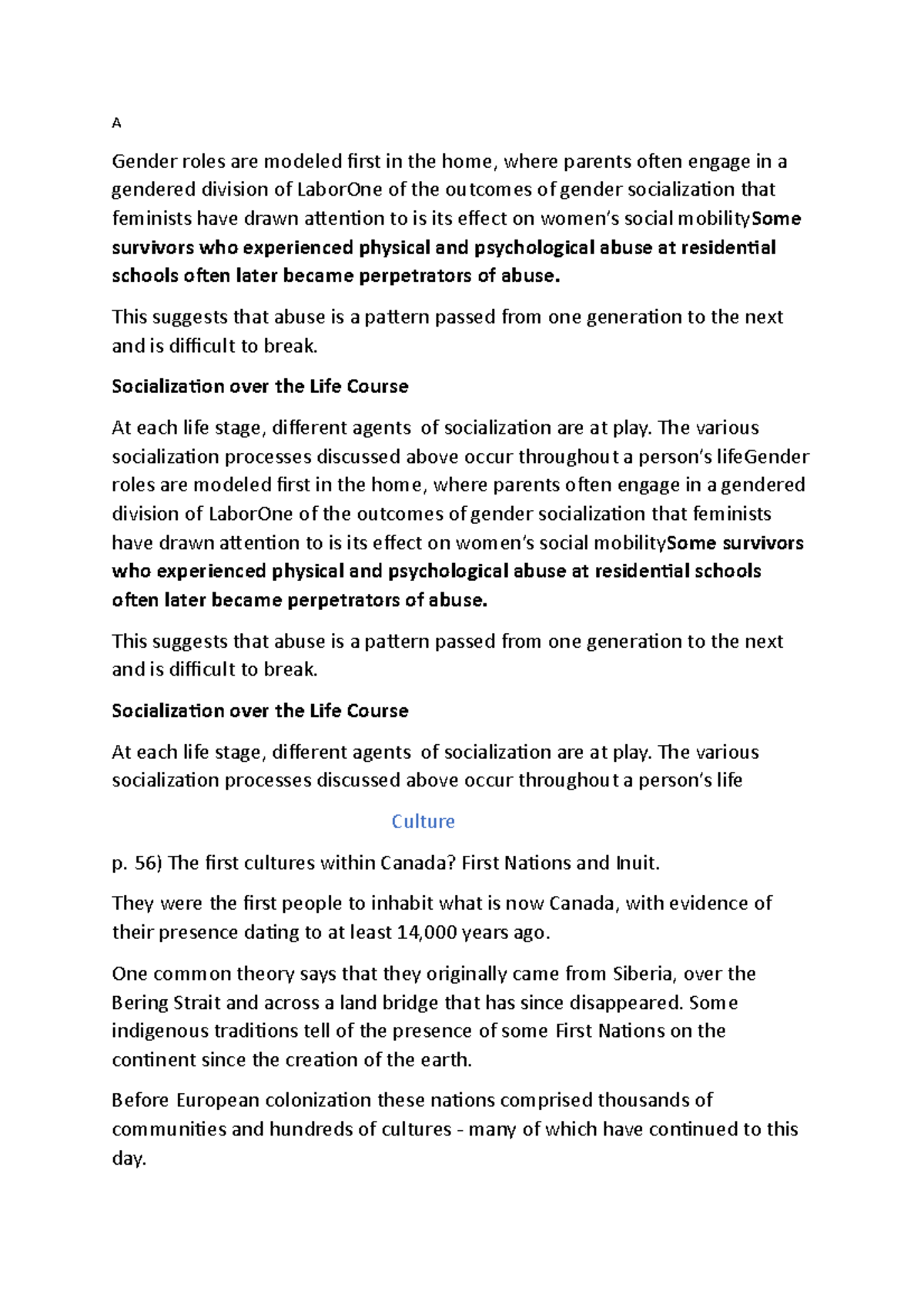 A - 100%helpful - A Gender roles are modeled first in the home, where ...