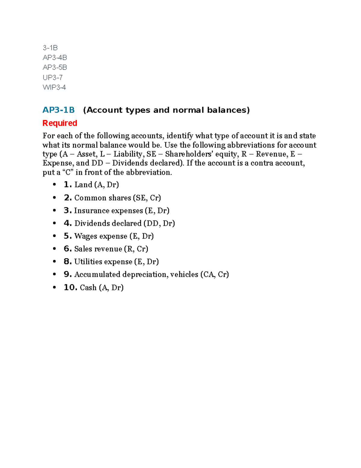 ACTG Lab3 - Lab2 Solutions, to accounting lab. - 3-1B AP3-4B AP3-5B UP3 ...