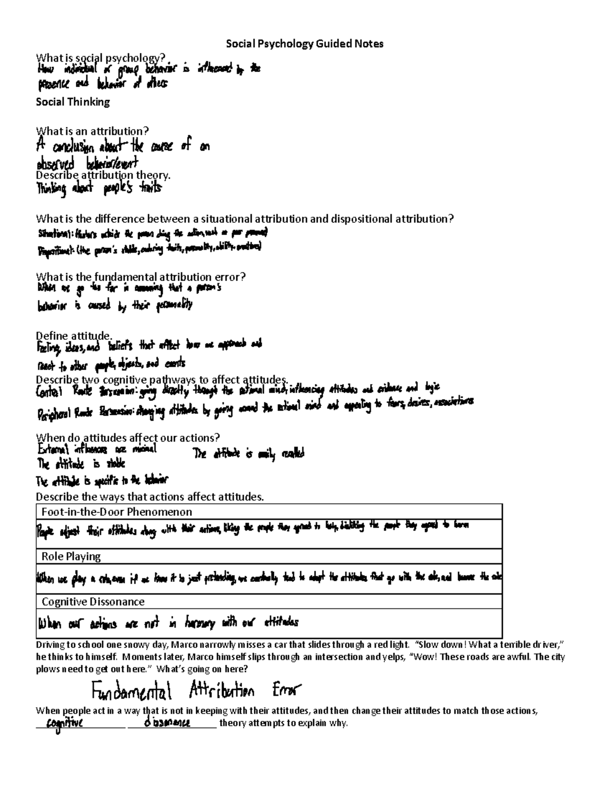 Intro+to+Psychology+Social+Psychology - Social Psychology Guided Notes ...